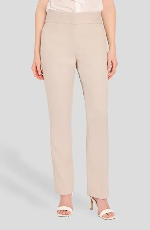 TAHARI ASL Bell Bottom Trousers - Oatmeal