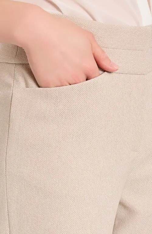 TAHARI ASL Bell Bottom Trousers - Oatmeal