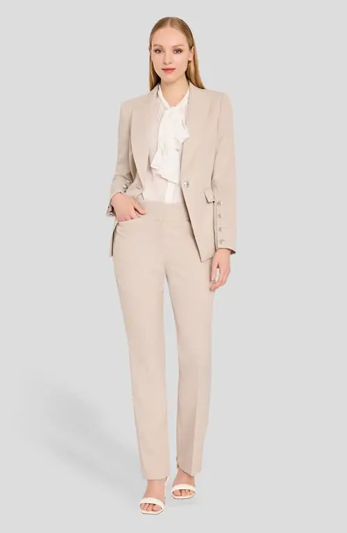 TAHARI ASL Bell Bottom Trousers - Oatmeal
