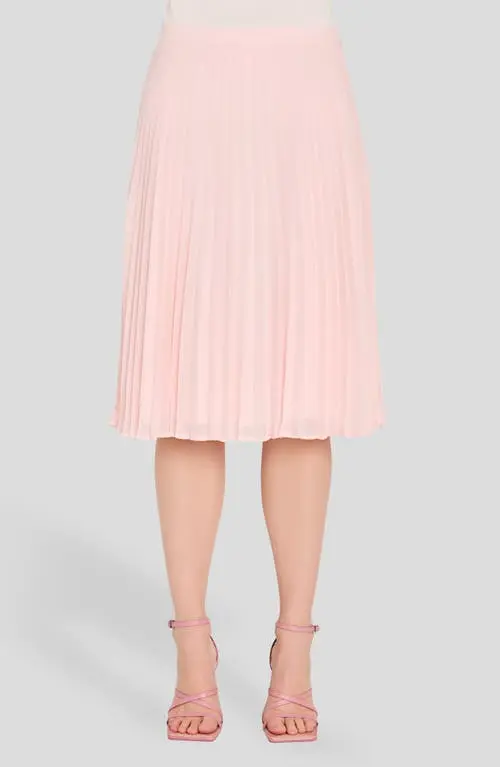 TAHARI ASL Pleated Chiffon Skirt - Tea Rose