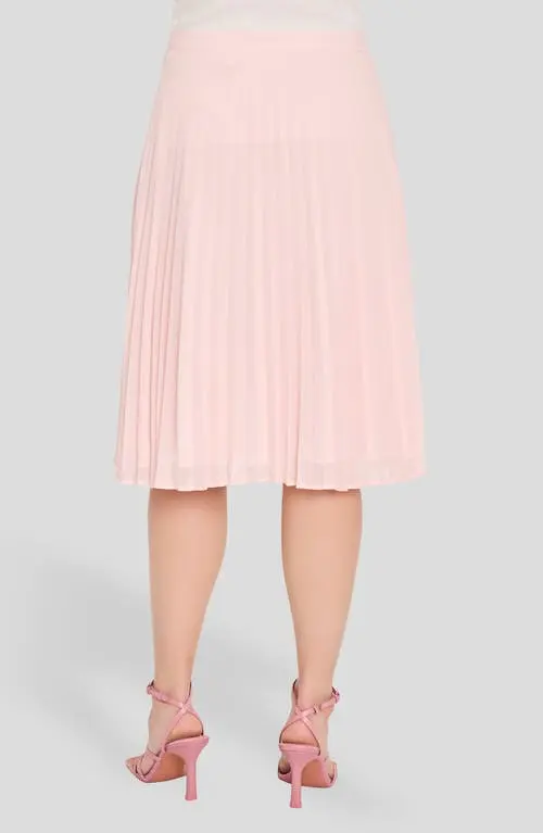 TAHARI ASL Pleated Chiffon Skirt - Tea Rose