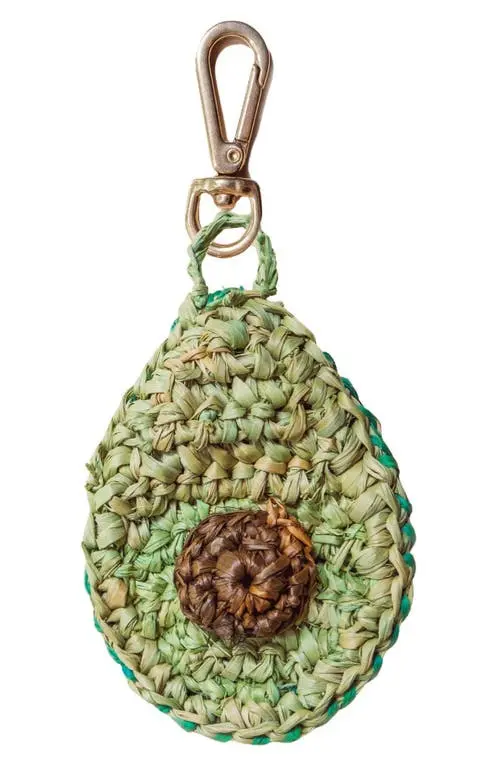 Likhâ Avocado Raffia Bag Charm - Green