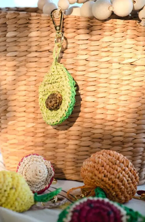 Likhâ Avocado Raffia Bag Charm