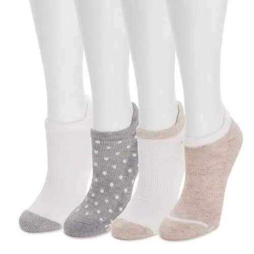 MUK LUKS Sporty Low Cut Ankle Socks 4-pack - Neutral