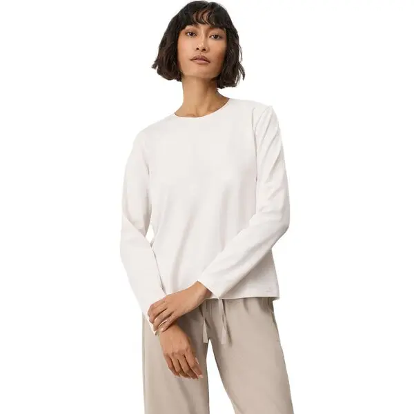 PACT Luxe Essential Long Sleeve Tee - Cream