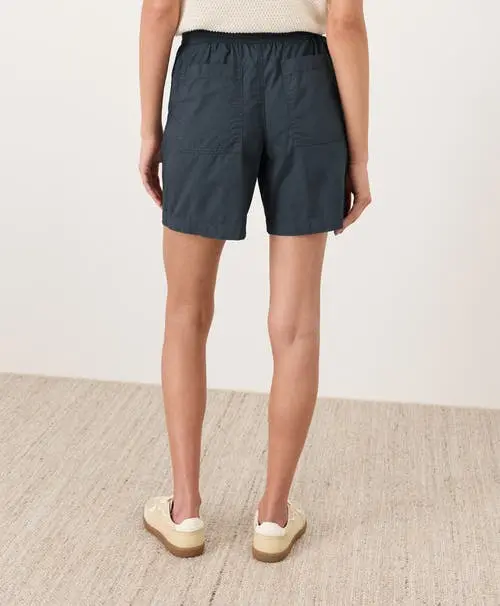 PACT Organic Cotton Stretch Poplin Shorts - Steel Blue