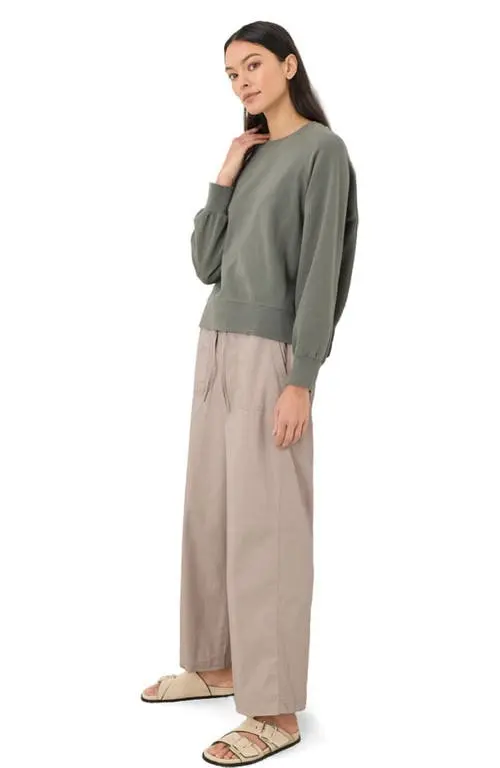 PACT Organic Cotton Stretch Poplin Wide Leg Pant