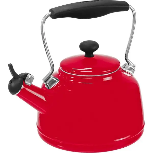 CHANTAL Vintage 1.7-quart Enamel-on-steel Teakettle - Red