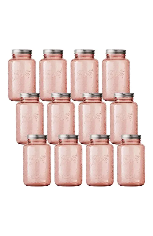 BALL Vintage Glass Mason Jars, 32 Ounce - Rose
