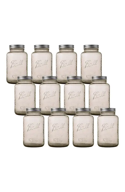 BALL Vintage Glass Mason Jars, 32 Ounce - Sand