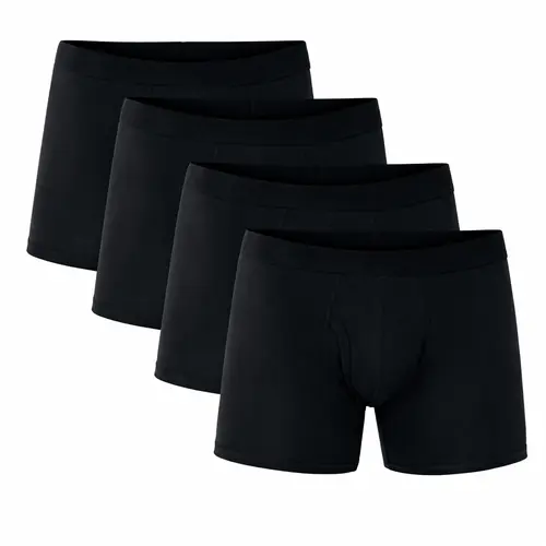 PACT Everyday Boxer Brief 4-pack Made With Organic Cotton - Black