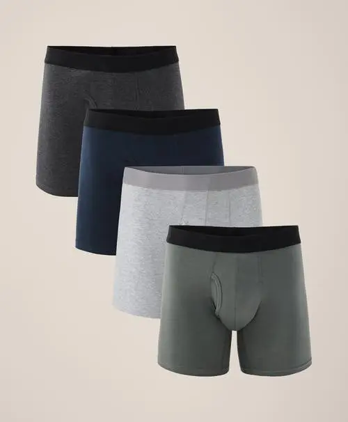 PACT Everyday Boxer Brief 4-pack Made With Organic Cotton - Classic Neutrals
