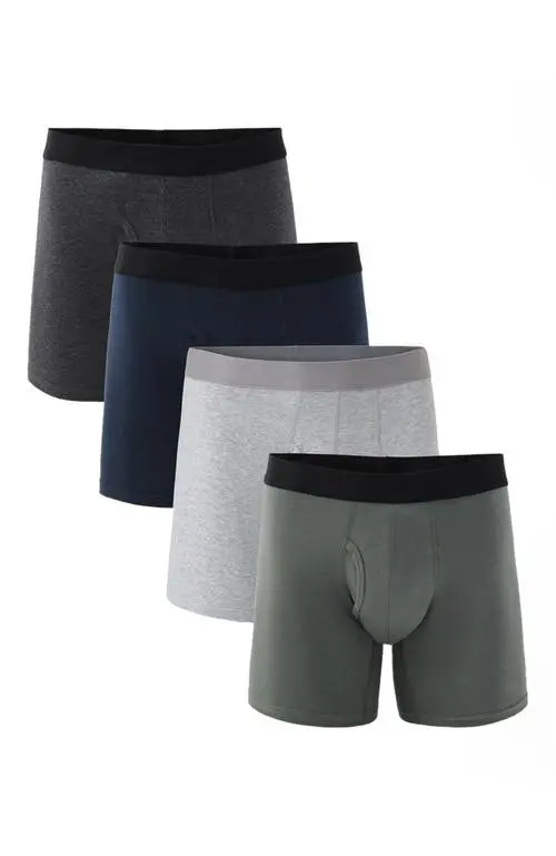 PACT Everyday Boxer Brief 4-pack Made With Organic Cotton - Classic Neutrals