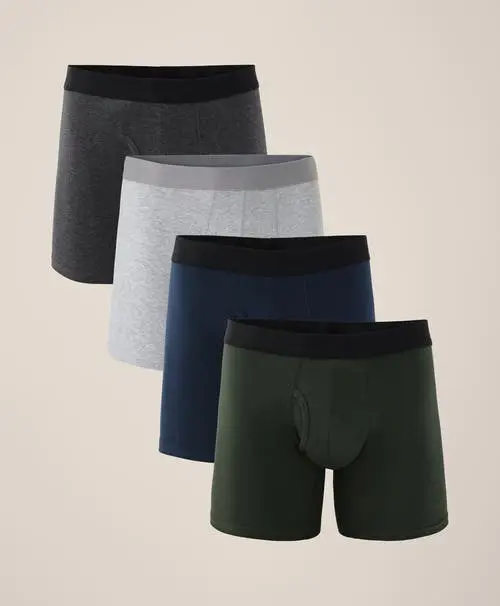 PACT Everyday Boxer Brief 4-pack Made With Organic Cotton - Everyday Solid Bundle