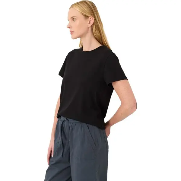 PACT Luxe Essential Organic Cotton Crewneck T-shirt - Black