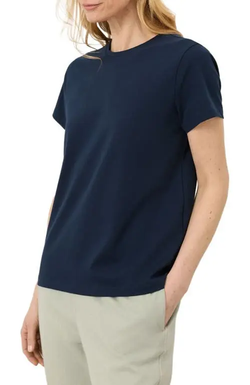 PACT Luxe Essential Organic Cotton Crewneck T-shirt - Navy Blue
