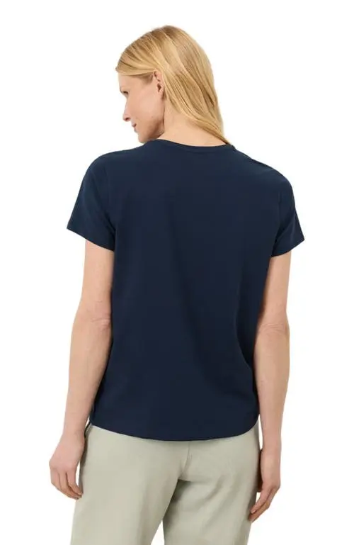 PACT Luxe Essential Organic Cotton Crewneck T-shirt - Navy Blue