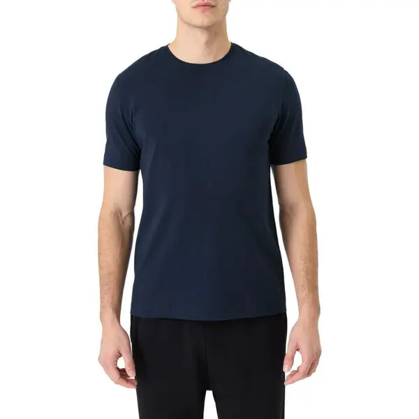 PACT Luxe Essential Classic Fit Crewneck Tee Made With Organic Cotton - Navy