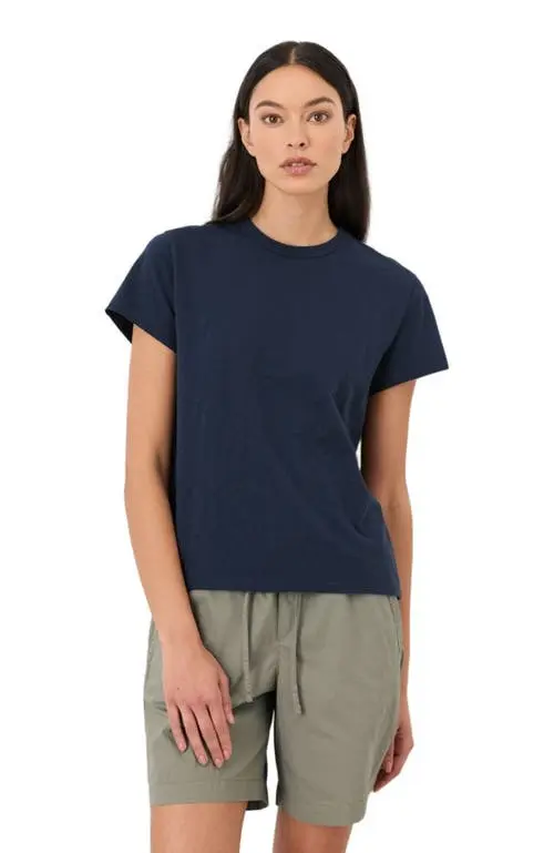 PACT Organic Cotton Soft-slub Essential Crewneck Tee - Navy