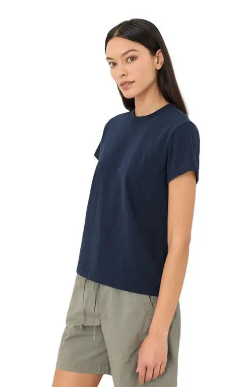 PACT Organic Cotton Soft-slub Essential Crewneck Tee - Navy