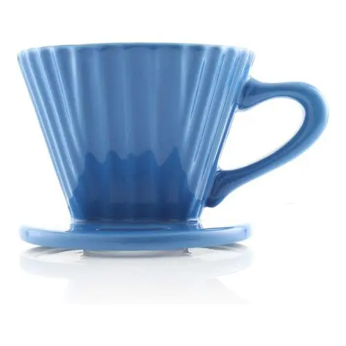 CHANTAL 8 Ounce Lotus Ceramic Pour Over Coffee Filter - Blue Cove