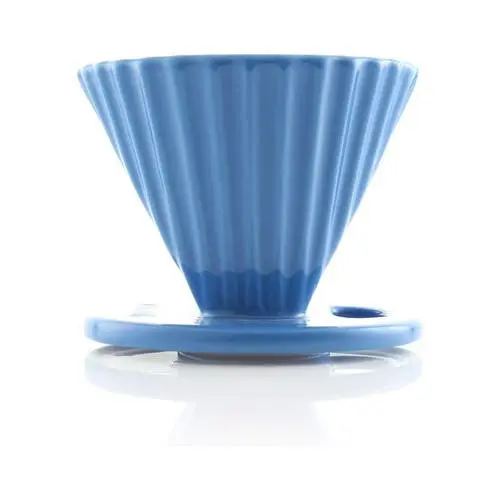 CHANTAL 8 Ounce Lotus Ceramic Pour Over Coffee Filter - Blue Cove