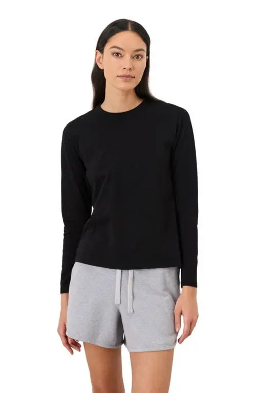PACT Organic Cotton Soft-slub Essential Long Sleeve Tee - Black
