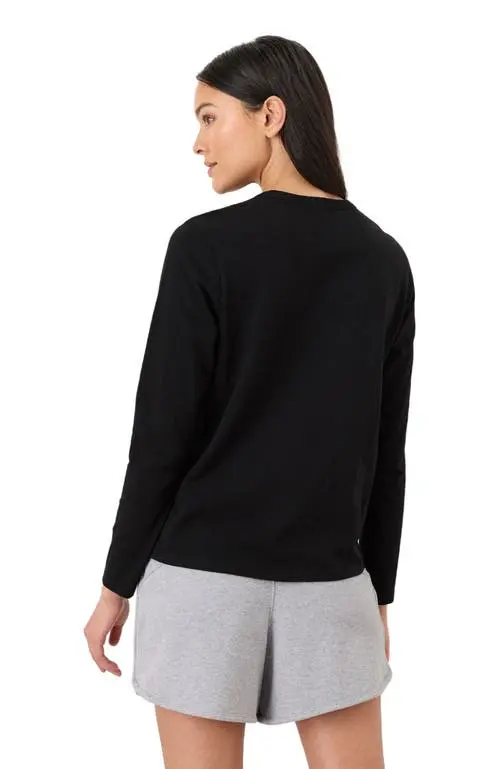 PACT Organic Cotton Soft-slub Essential Long Sleeve Tee - Black
