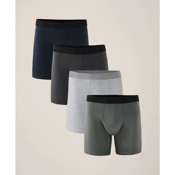 PACT Everyday Extended Boxer Brief 4-pack Made With Organic Cotton - Classic Neutrals