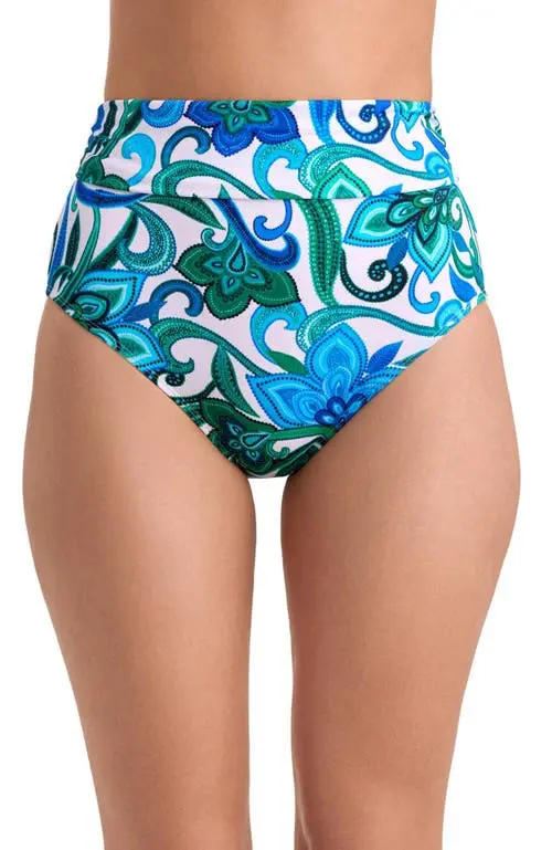 SHAPESOLVER Astrid High-waisted Swim Brief - Imperial Paisley