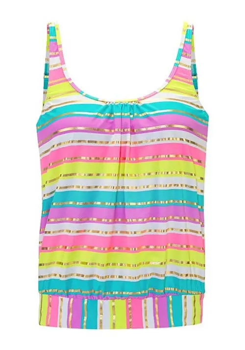 LASCANA Striped Tankini Top