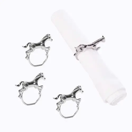 C&F HOME Derby Horse Napkin Ring Set Of 4