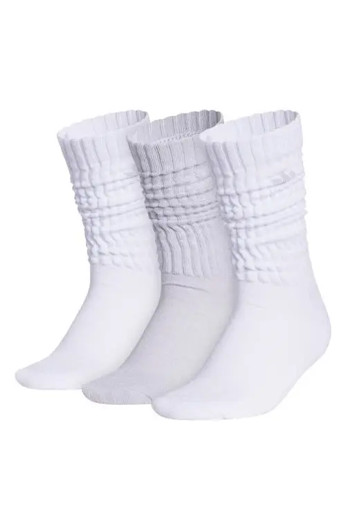 Adidas Originals Scrunch Crew Socks - White/grey/clear Onix Grey