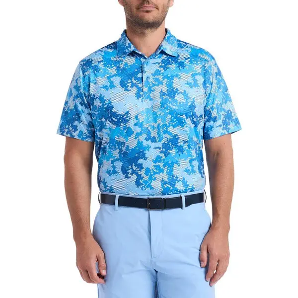 Robert Graham Parkston Open Knit Polo - Light Blue