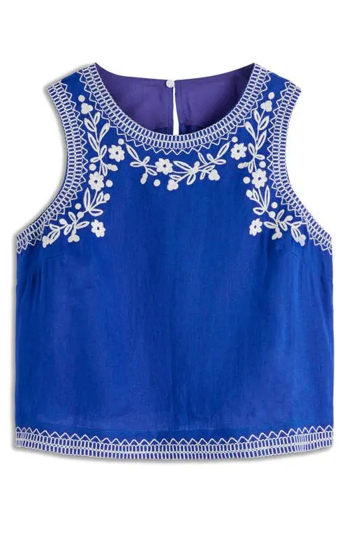 Boden Sofia Embroidered Linen Top