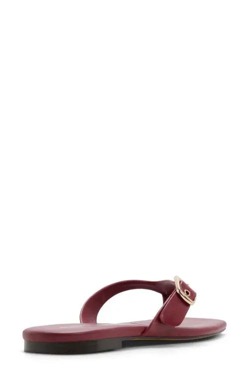 Aldo Leonnia Buckle Flip Flop - Medium Red