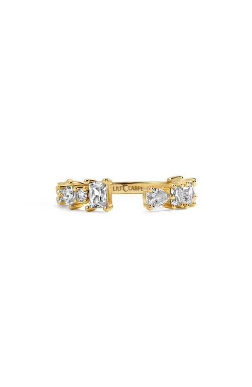Lili Claspe Mavis Cubic Zirconia Cuff Ring - Gold