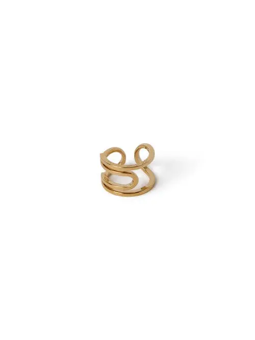 Off-White Paperclip Ring - Gold