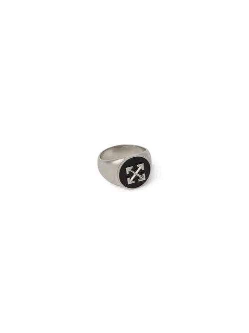 Off-White Round Arrow Ring