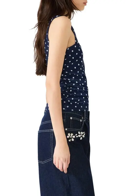 Steve Madden Polka Dot Mesh Top