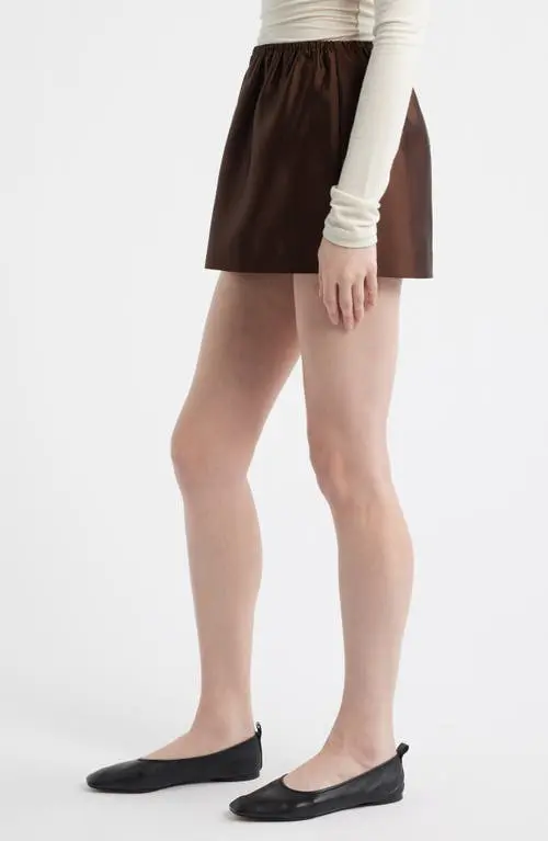 REFORMATION Elva Metallic Miniskirt - Cafe