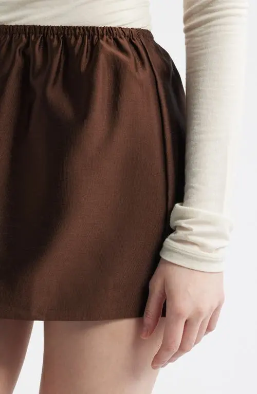REFORMATION Elva Metallic Miniskirt - Cafe