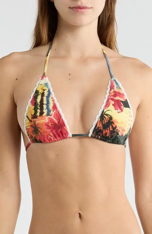 PACSUN Aeris Triangle Bikini Top - Allover Print