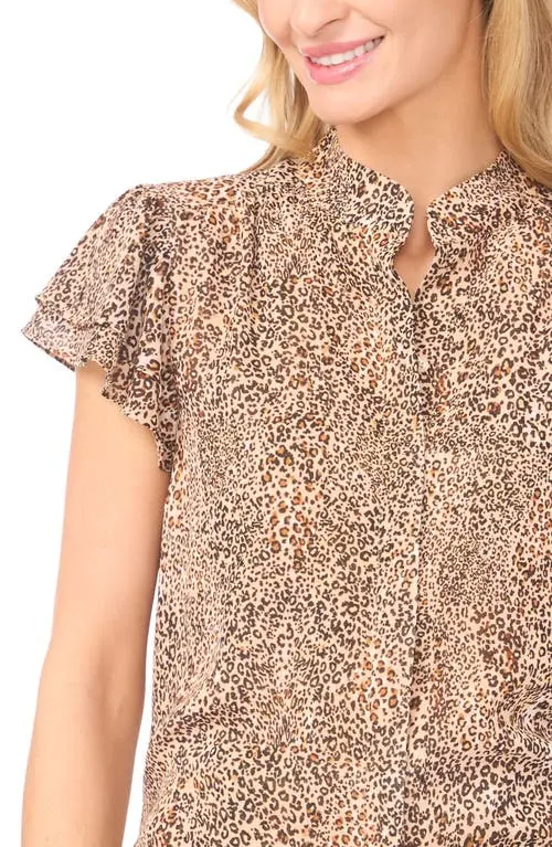 CECE DUPRAZ Leopard Print Chiffon Shirt