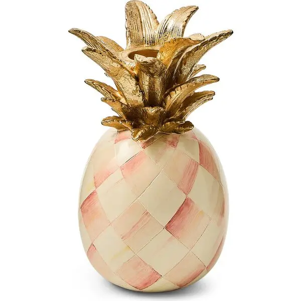 MACKENZIE-CHILDS Pineapple Candleholder - Rosy