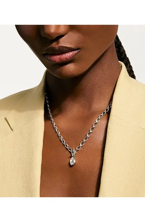 John Hardy Sterling Lab-grown Diamond Surf Link Necklace - Silver