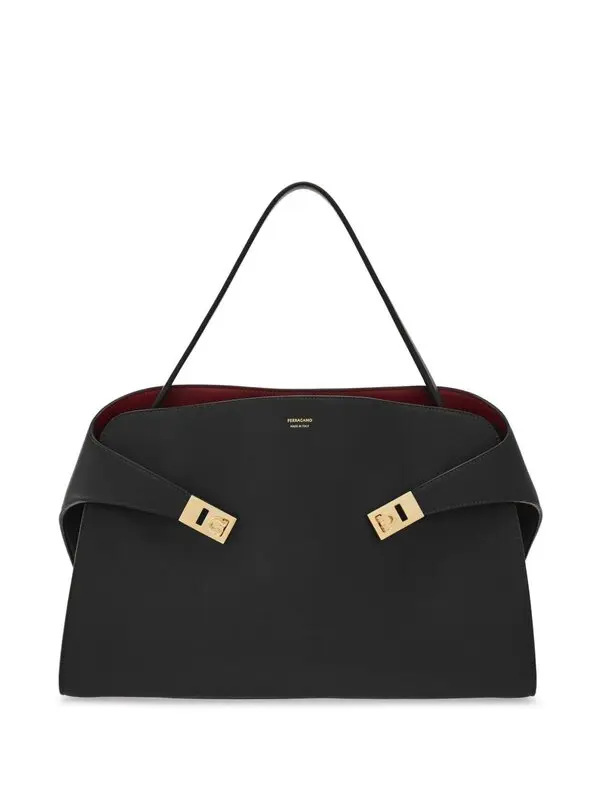 FERRAGAMO Hug Medium Leather Tote Bag
