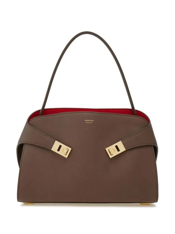 FERRAGAMO Hug Small Leather Tote