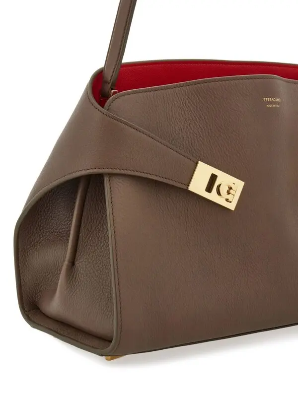 FERRAGAMO Hug Small Leather Tote