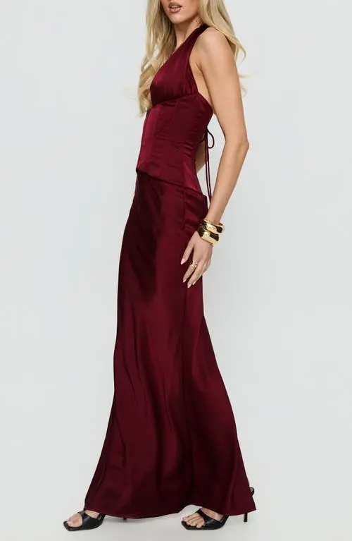 Princess Polly Satin Halter Gown